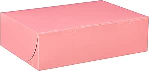 50 Pack Pink Cake Boxes for Gifting and Baking, Pink Bakery Boxes for ...