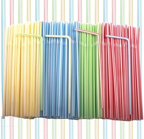 Amazon.com: Comfy Package [200 Pack] 7.75" High Flexible Plastic Straws ...