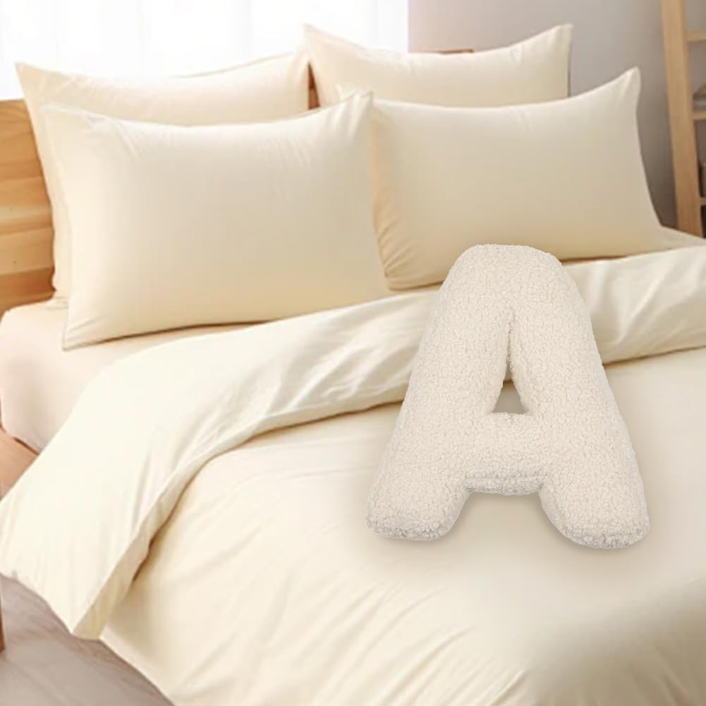 Amazon.com: SilkTem English Letter Pillow - Soft Initial Throw Cushion ...