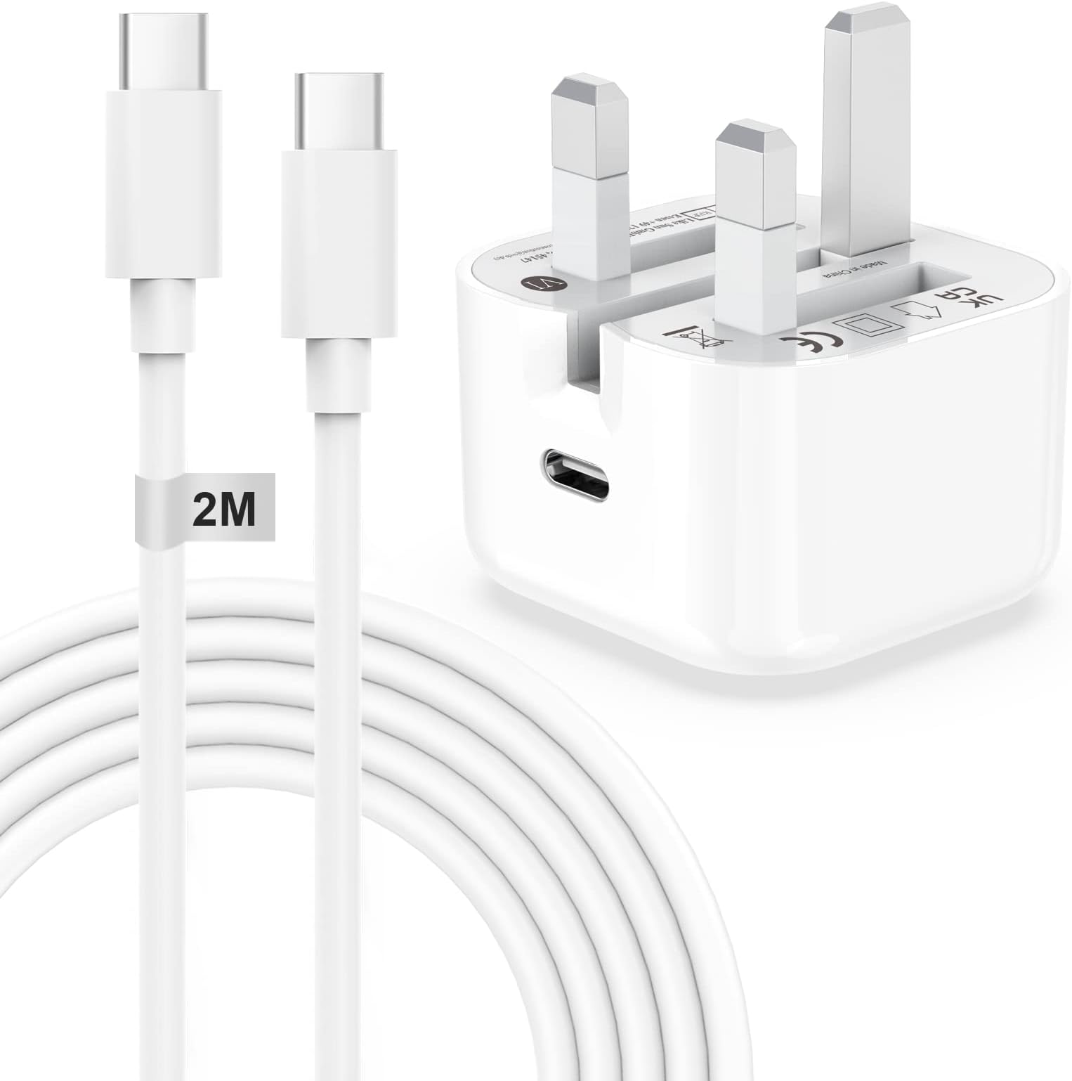 iPad Charger and Plug, 20W USB C Charger for iPad Pro and 2Pack 2M ...