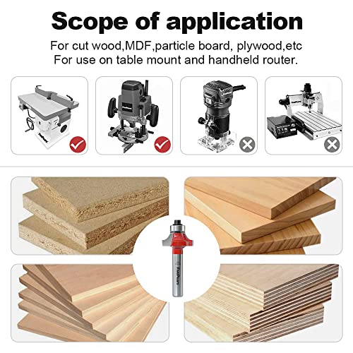 Snapklik.com : FivePears 5/32 Radius Roundover Router Bit 1/4 Inch Shank