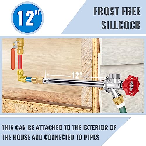 Snapklik.com : SUNGATOR Frost Free Sillcock, 12 Push Fit Anti-Siphon ...