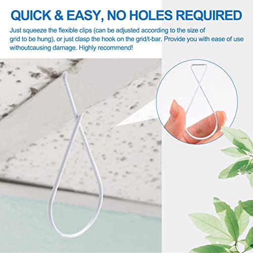 INCREWAY Ceiling Hooks Clips 50pcs Spring Steel Hooks Figure-8 Squeeze ...