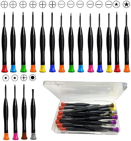 18Pcs Mini Screwdriver Set, Small Magnetic Watch Glasses Screwdriver ...