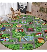 Amazon.com: Capslpad Green Car Road Kid Rug Carpet Playmat for Playoom ...