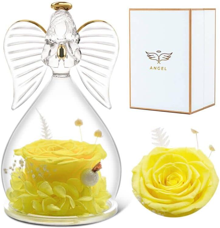 Amazon.com: Suturun Angel Rose Gifts for Women,Angel with Roses Gifts ...