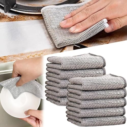 AIDEA Multipurpose Wire Dishwashing Rag for Wet and Dry, 24PK ...