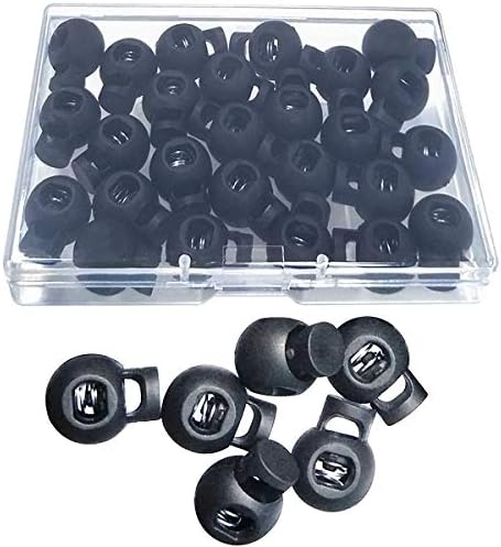 25 PCS Adjustable Ball Cord Lock Round Toggle Stopper Cord Stop Toggle ...