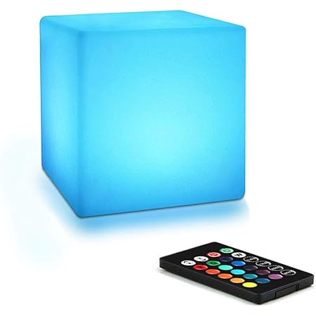 8-Inch Solar Cube Lights Outdoor Waterproof, Color Changing Landscape ...