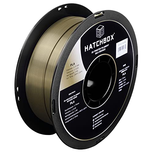 Snapklik.com : HATCHBOX 175mm Silk Bronze PLA 3D Printer Filament