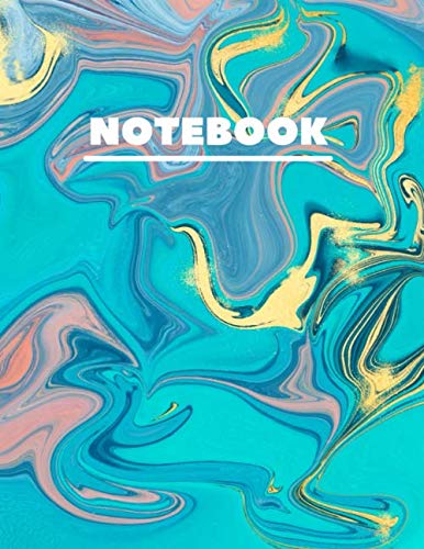 NOTEBOOK: Lineless / Unlined / Unruled Plain Marble Notebook, 100 Pages ...