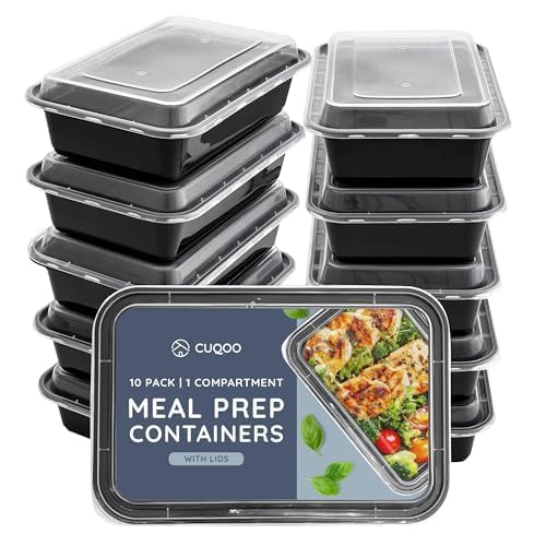 CUQOO 10 Pack Meal Prep Containers Single Compartment - Reusable BPA ...
