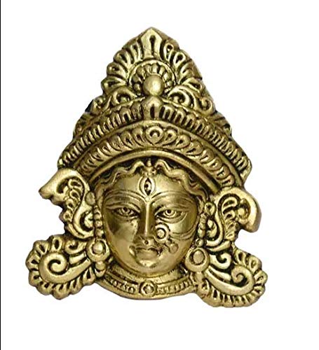 Buy HC - (Astadhatu Mixed) Brass Made Shri Durga Face Wall Hanging Idol ...