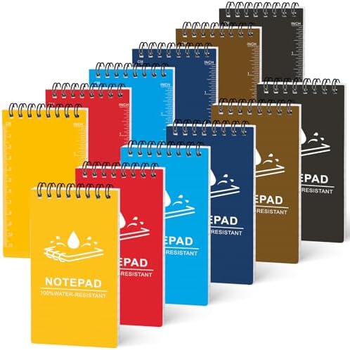 Amazon.com : BOOKNOW 12PCS Mini Spiral Notebooks, Waterproof Pocket ...
