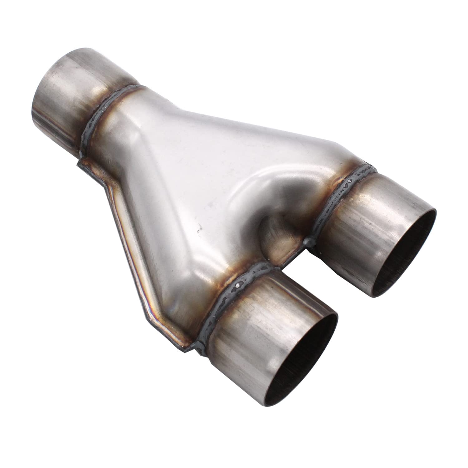 Amazon.com: Universal Stainless Steel 2.5 Inch Out Dual Exhaust Y Pipe ...