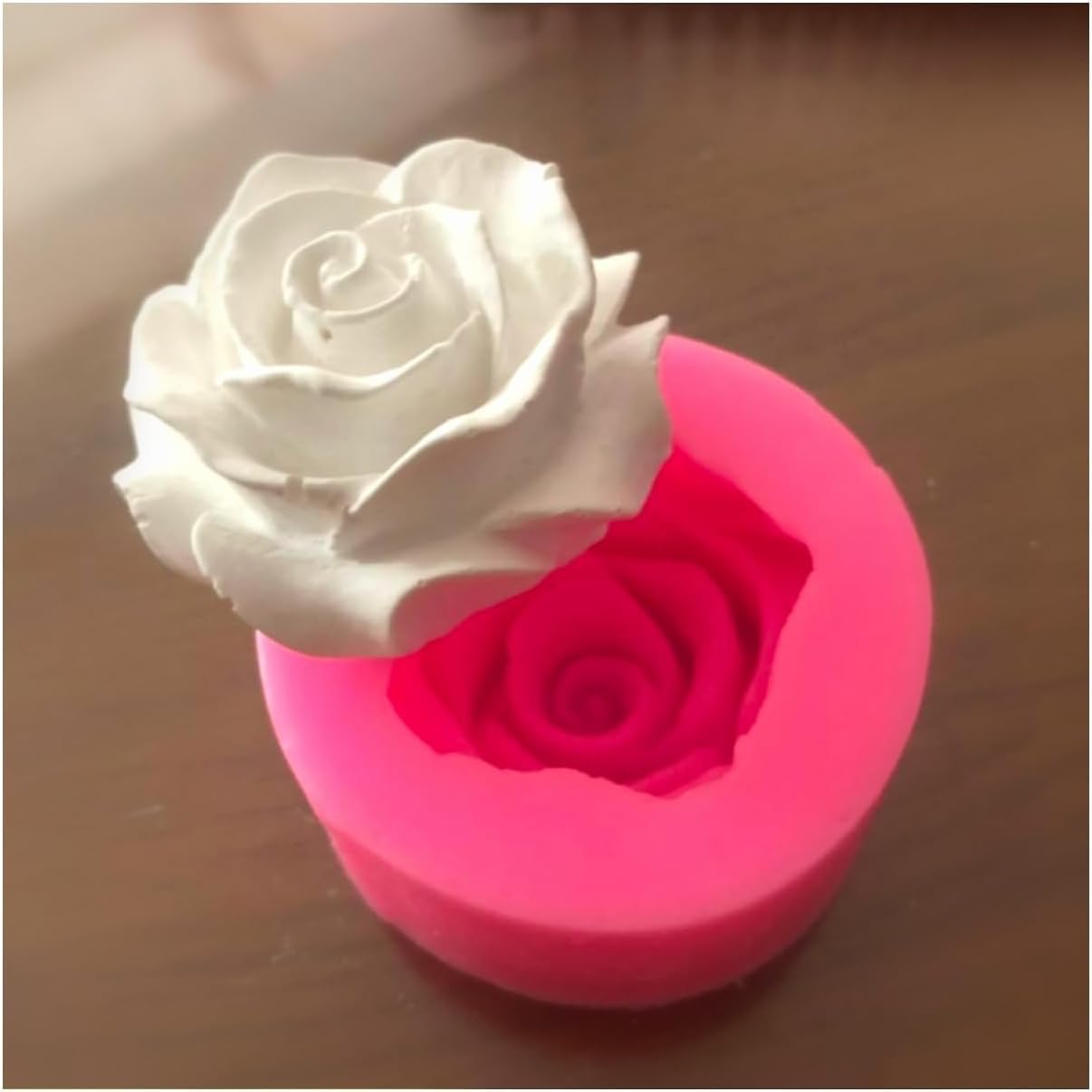 Amazon.com: 6 Cavity Rose Silicone Mold Flower Molds for Cakes, Soaps ...