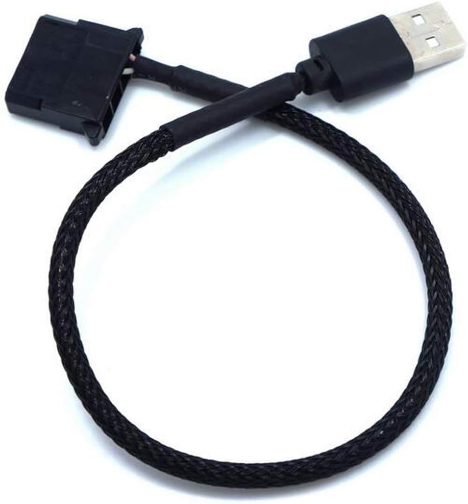 Amazon.com: 2 Pack USB to 4-Pin Molex Fan Power Cable, 5V USB Port to ...