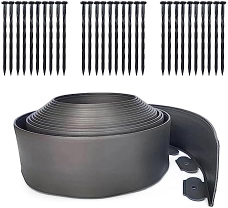 Amazon.com : Flexible Landscape Edging 33FT, Plastic Garden Edging ...