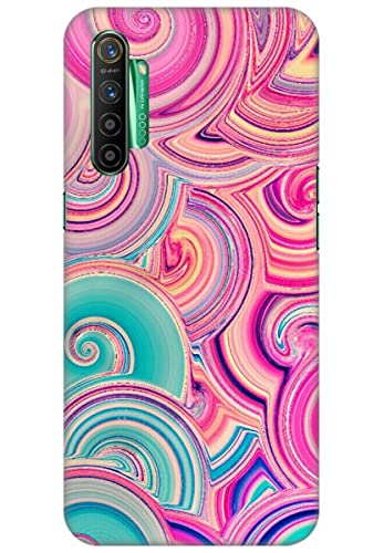 AMEZ Pink and Blue Swirls Printed Back Cover Phone Case for Realme X2 ...