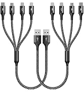 Amazon.com: 3 in 1 Multi Charging Cable [2Pack,4Ft] Retractable ...