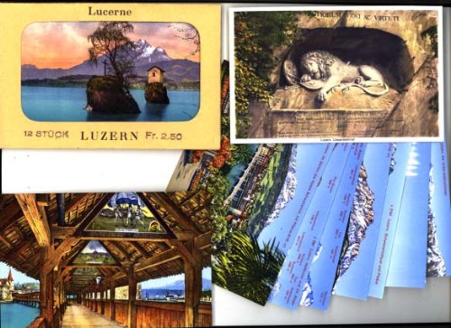 Luzern Switzerland (Lucerne) Postcard packet (12 color views): Luzern ...