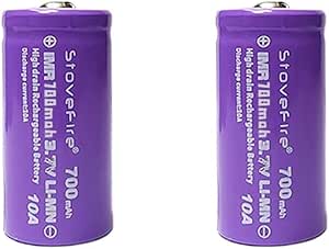 Amazon.com: IEVEDIVB 【2 Pack】 3.7V Rechar, 700mAh, 16 * 34mm 3.7 Volt ...