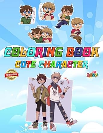 TommyInnit Coloring Book Cute Character for Fan Teen Men Women: 50 ...