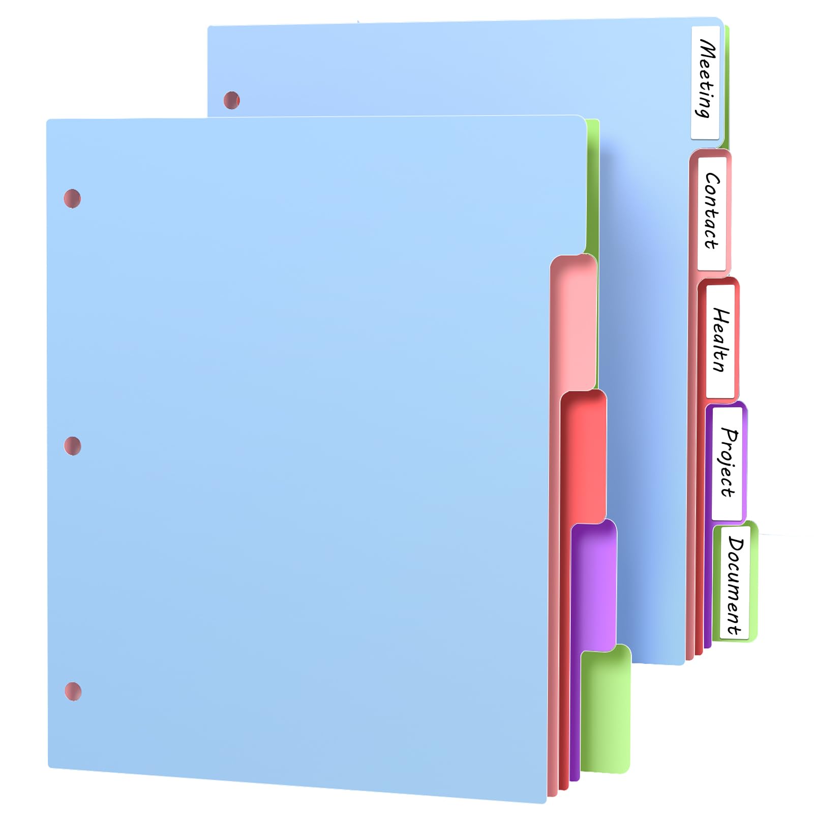 Amazon.com : HABGP 10Pcs/2 Set 5 Tab Dividers for 3 Ring Binder, 10 Pcs ...