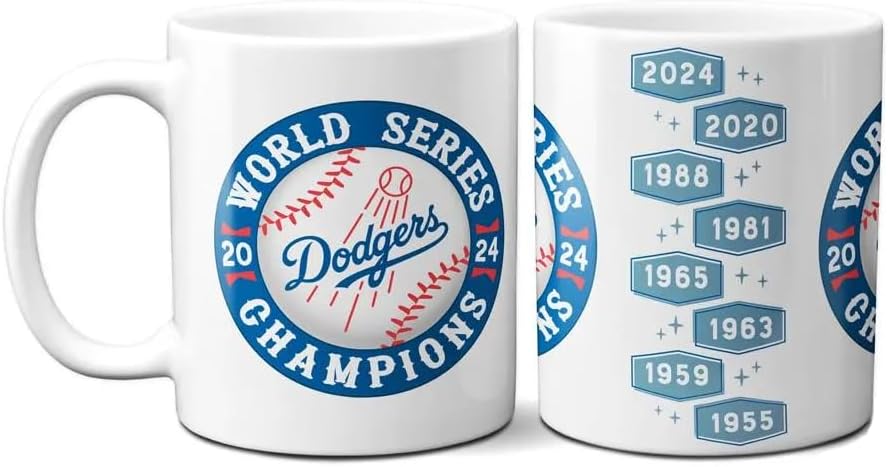 Amazon.com: Los Angeles Dodgers 2024 World Series Champions 15 Ounce ...