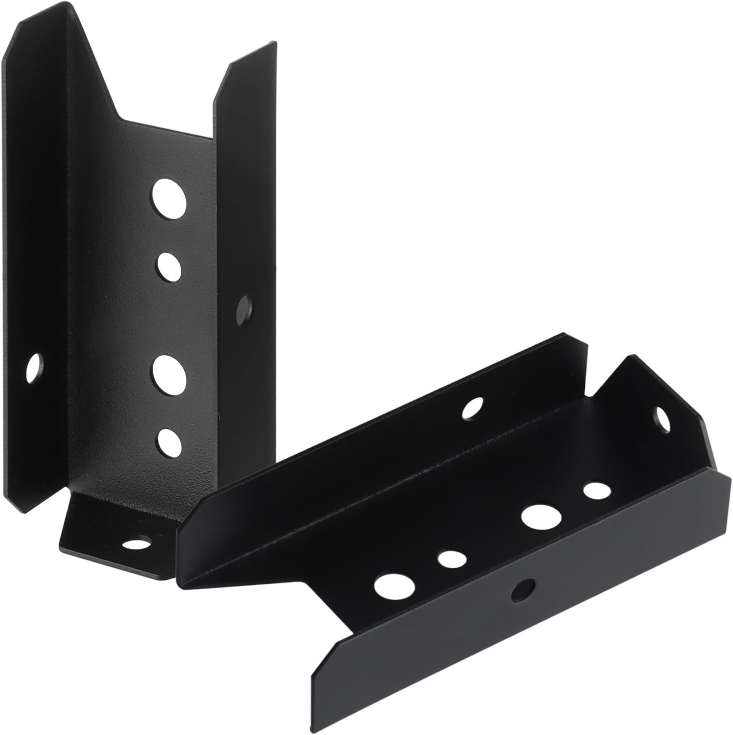 AOKLIT 2x4 Fence Brackets for Wood Rail, 40 Pack Black Deck Railing ...