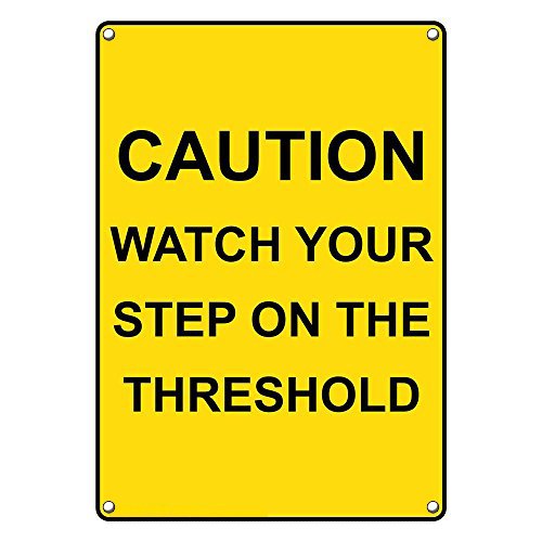 Amazon.com: Weatherproof Plastic Vertical Caution Watch Your Step On ...
