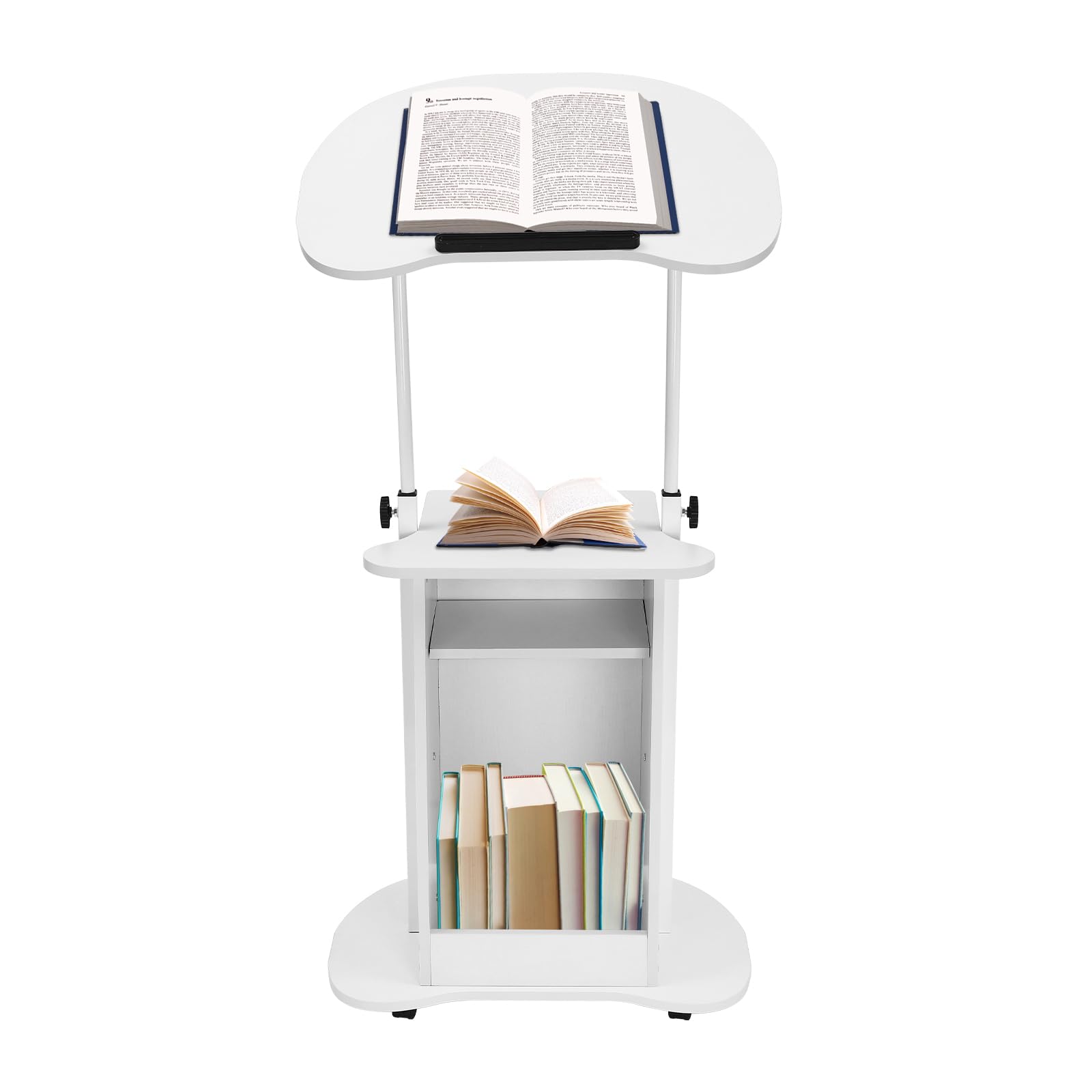 Amazon.com : Mobile Stand Up Lectern, Height Adjustable Stand Up ...