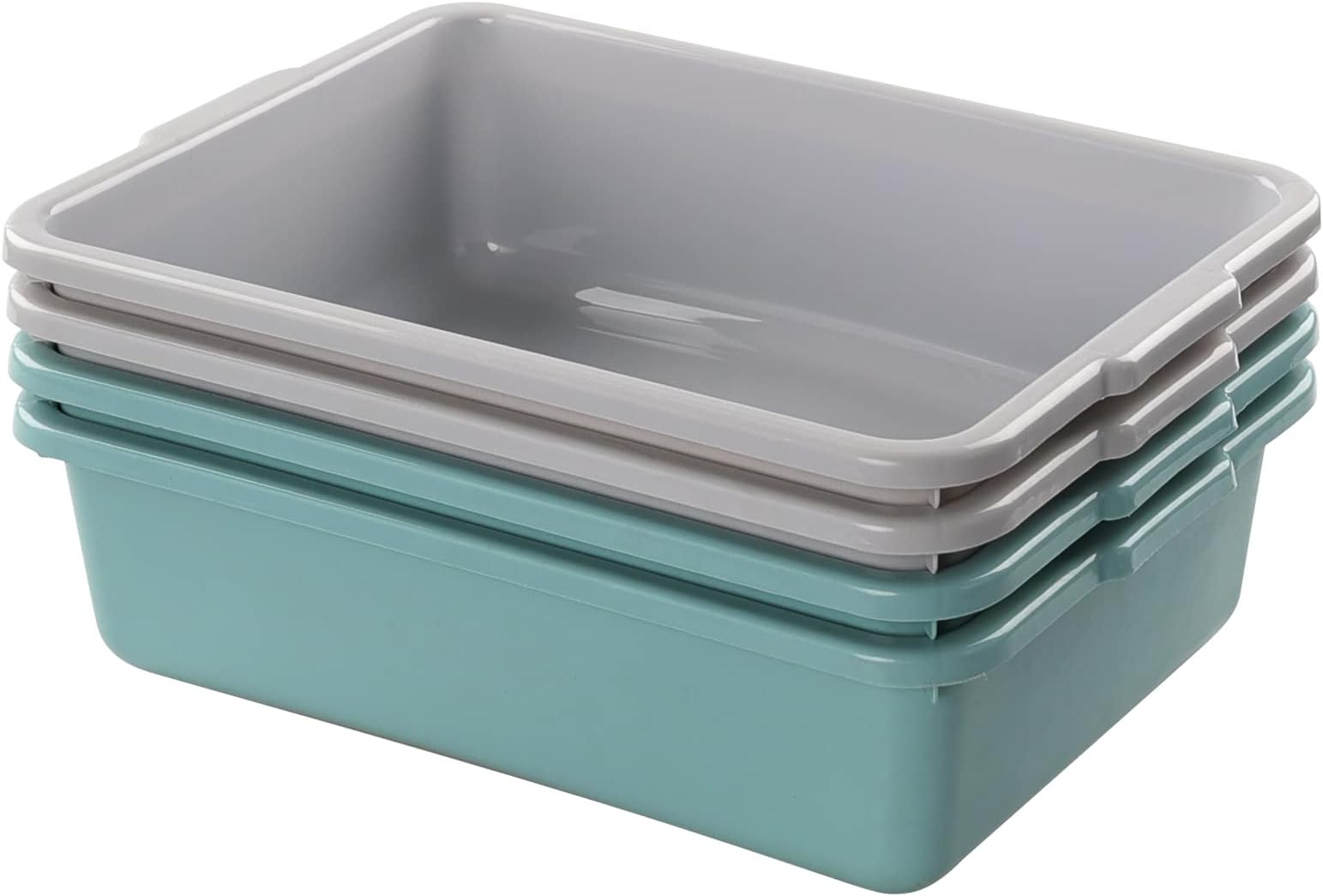 Amazon.com: Obstnny 4-Pack Commercial Bus Tub, 32 L, Large Utility Bus ...