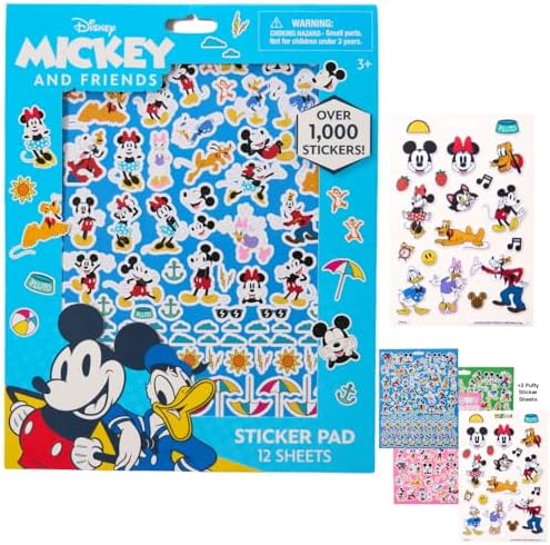 Amazon.com: Disney Mickey Mouse Sticker Set ~ Mickey Mouse Sticker Pad ...