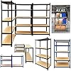 Amazon.com: 5-Tier Metal Shelving Unit - Black Utility Storage Racks ...