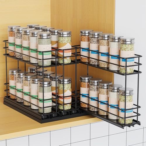 Amazon.com: CANTAMI 2 Pack Pull Out Spice Rack Organizer for Cabinet ...