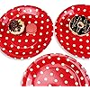 Amazon.com: Dulousia Red Polka Dot Paper Plates 36pcs - 9inch ...