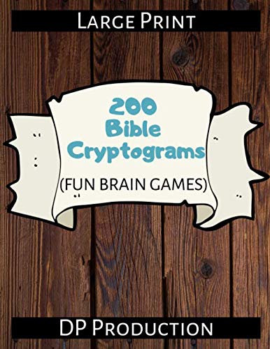 200 Large Print Bible Cryptograms Fun Brain Games: Expand Your Mind ...
