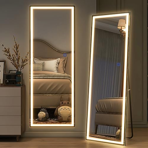 Amazon.com: NeuType LED Mirror 63"x 16" Full Length Mirror with LED ...
