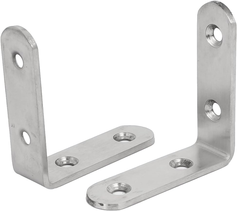 Amazon.com: uxcell 65mmx65mmx3mm Stainless Steel L Shaped Angle ...