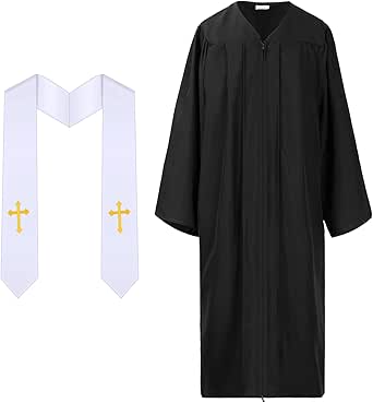Amazon.com: Jiuguva 2 Pcs Clergy Robes Priest Costume Set Women Pulpit ...