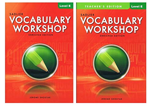 Vocabulary Workshop Enriched Edition Student Book with Teacher's ...