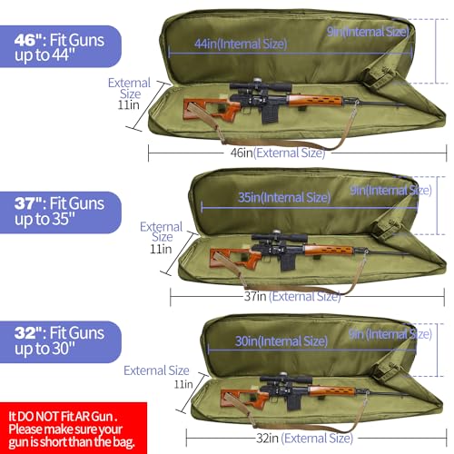 Snapklik.com : 46 Rifle Bag, Green Tactical Long Rifle Backpack ...