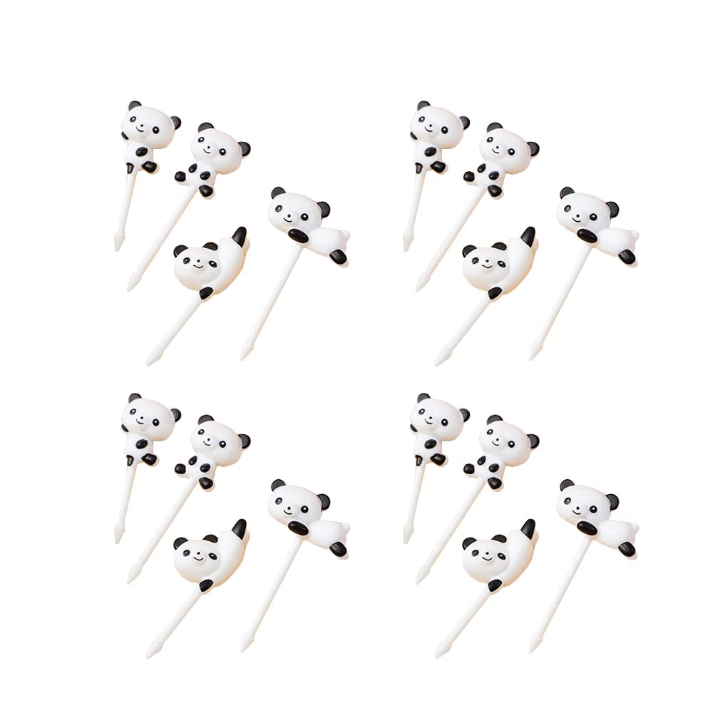 Amazon.com | HYMAOME 16pcs Panda Fruit Picks Bento Lunch Animal Food ...