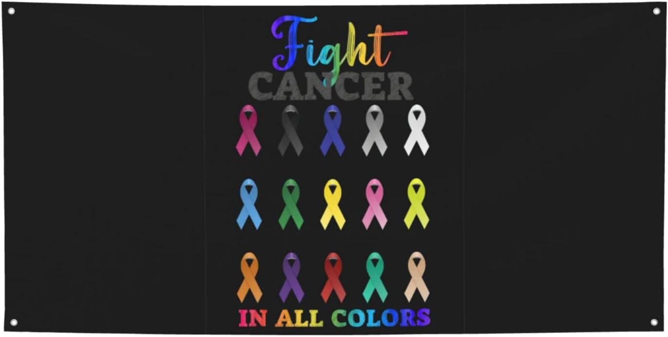 Amazon.com: Fight Cancer In All Color Fight Cancer Awareness Ribbons ...