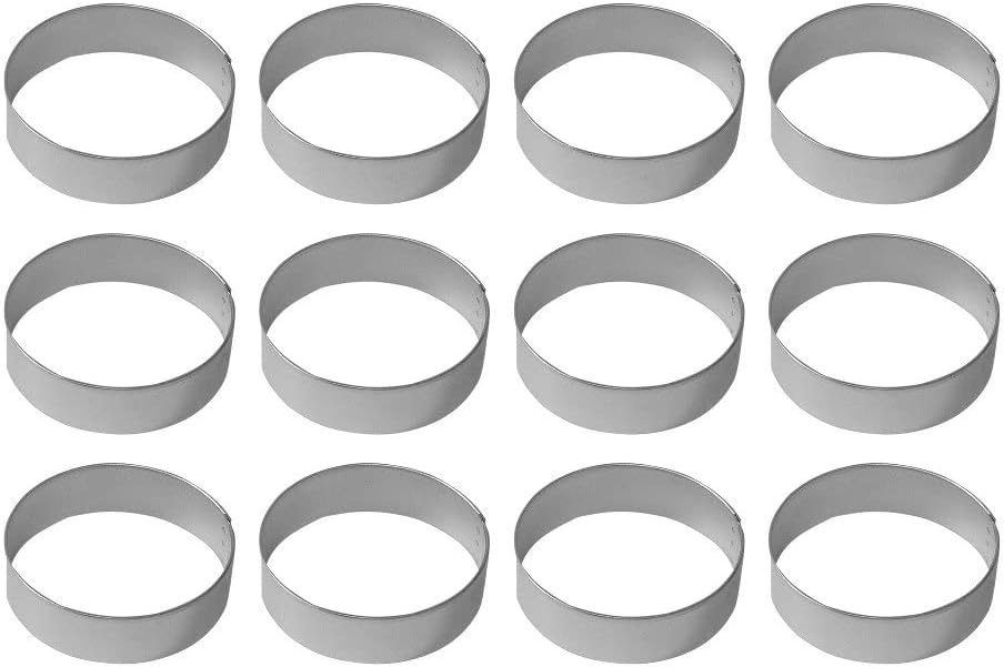 Amazon.com: 1 Dozen/12 Count Circle Round 3 Inch Cookie Cutters from ...