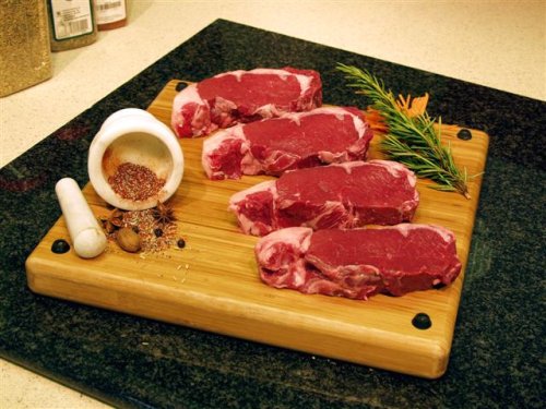 Amazon.com: Buffalo Boneless Ribeye Steaks, 8 Oz (Frozen) : Grocery ...