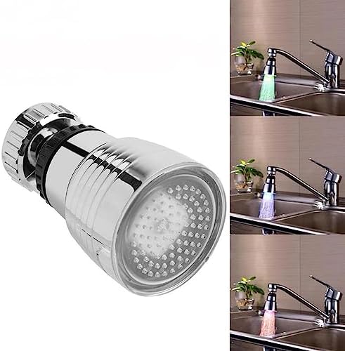 3 Color Led Faucet Lights Temperature Sensor Three Color Changing ...