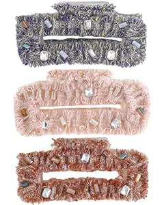 Amazon.com : Wool Knitted Hair Claws 4.3inch Acrylic Autumn Winter Hair ...
