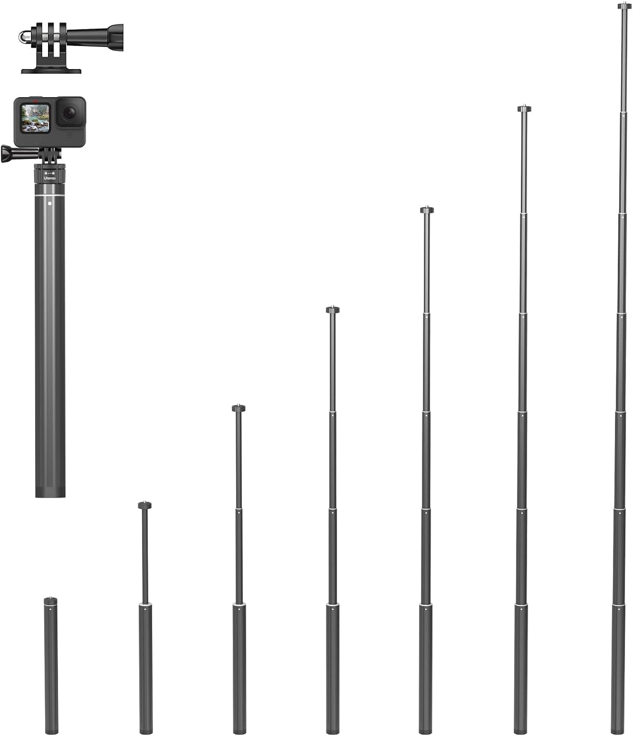 Amazon.com : GoBUDi Extension Pole Set Compatible with All GoPro Hero ...